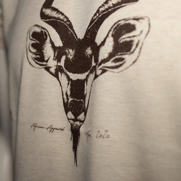 The Grey Ghost T Shirt - Oatmeal Melange – African Apparel